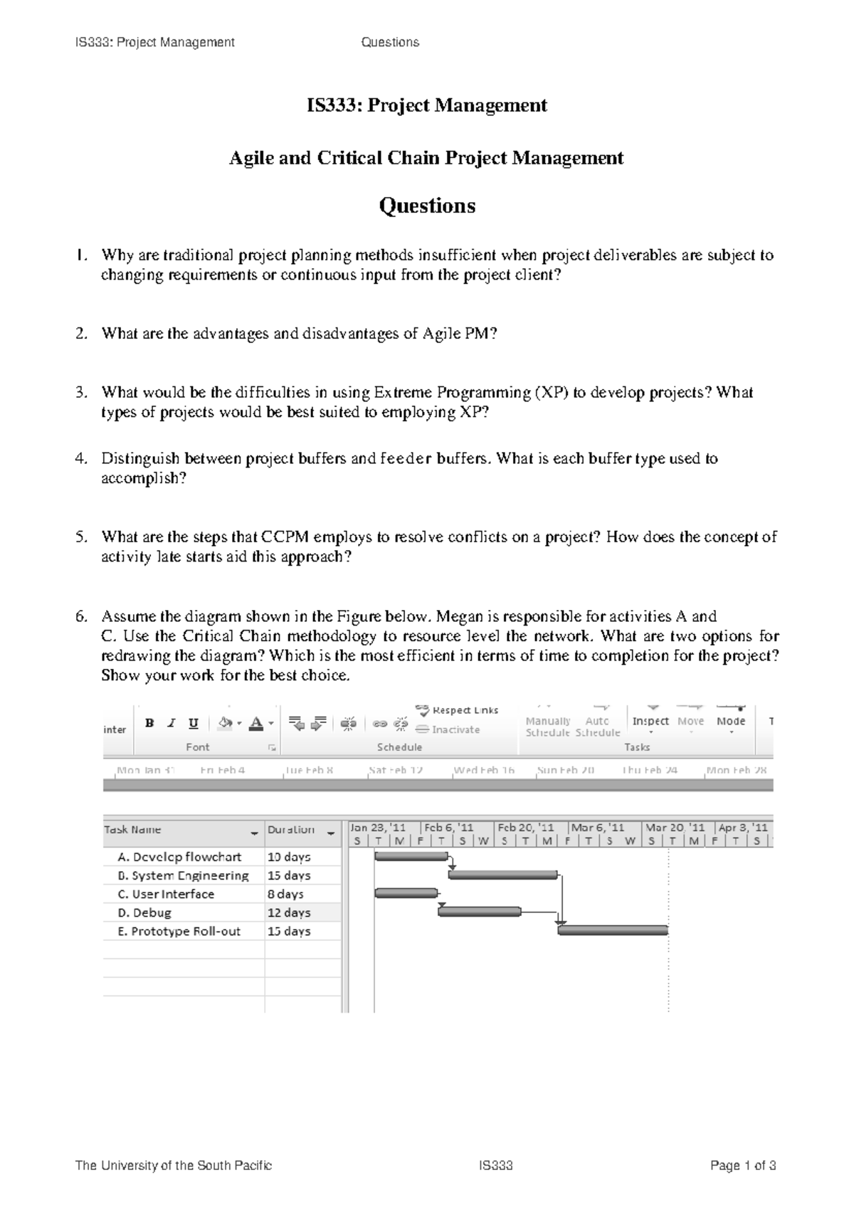 Tutorial 11 with Questions - IS333: Project Management Questions The ...