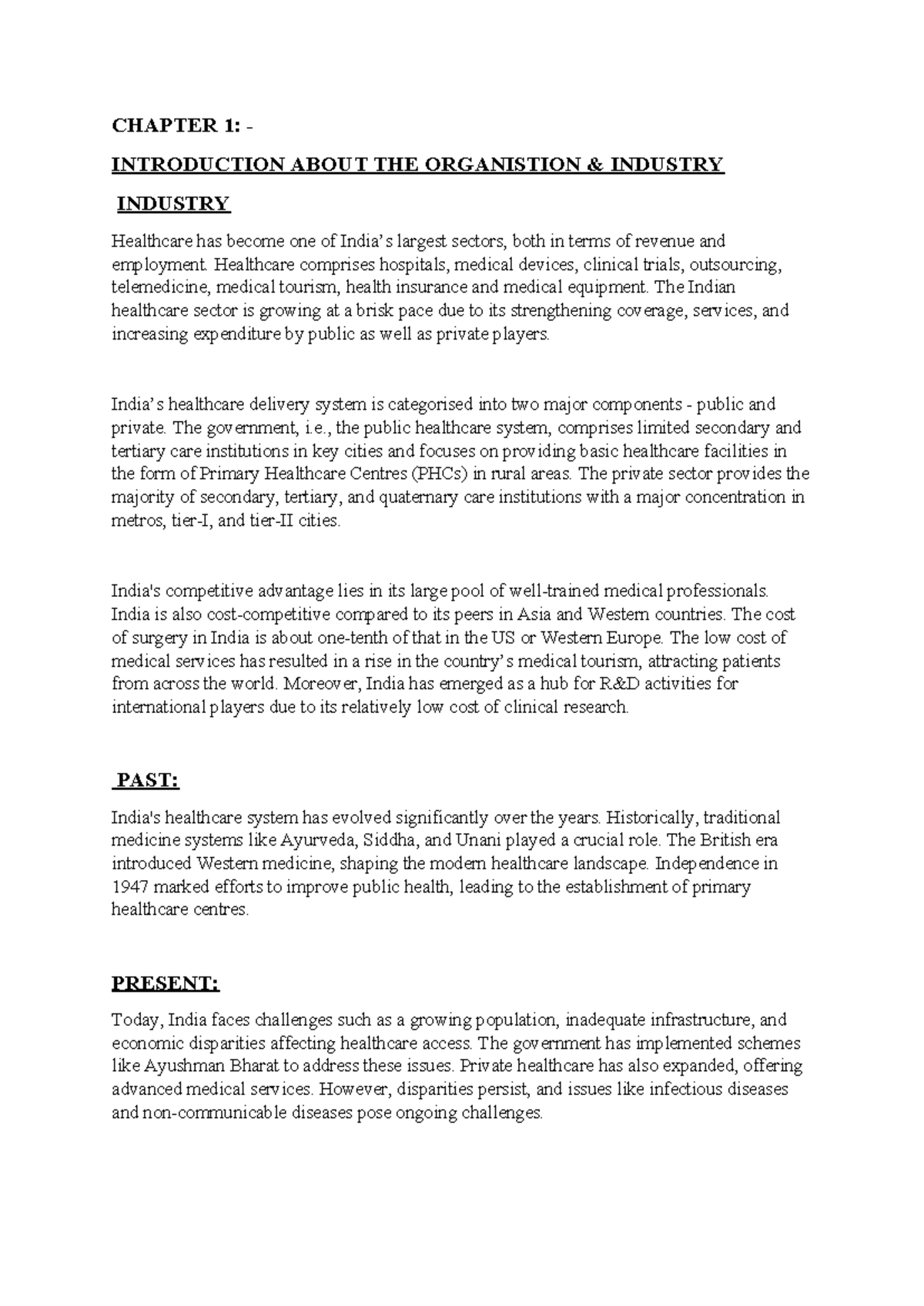 Sudeep H R internship report - CHAPTER 1: - INTRODUCTION ABOUT THE ...