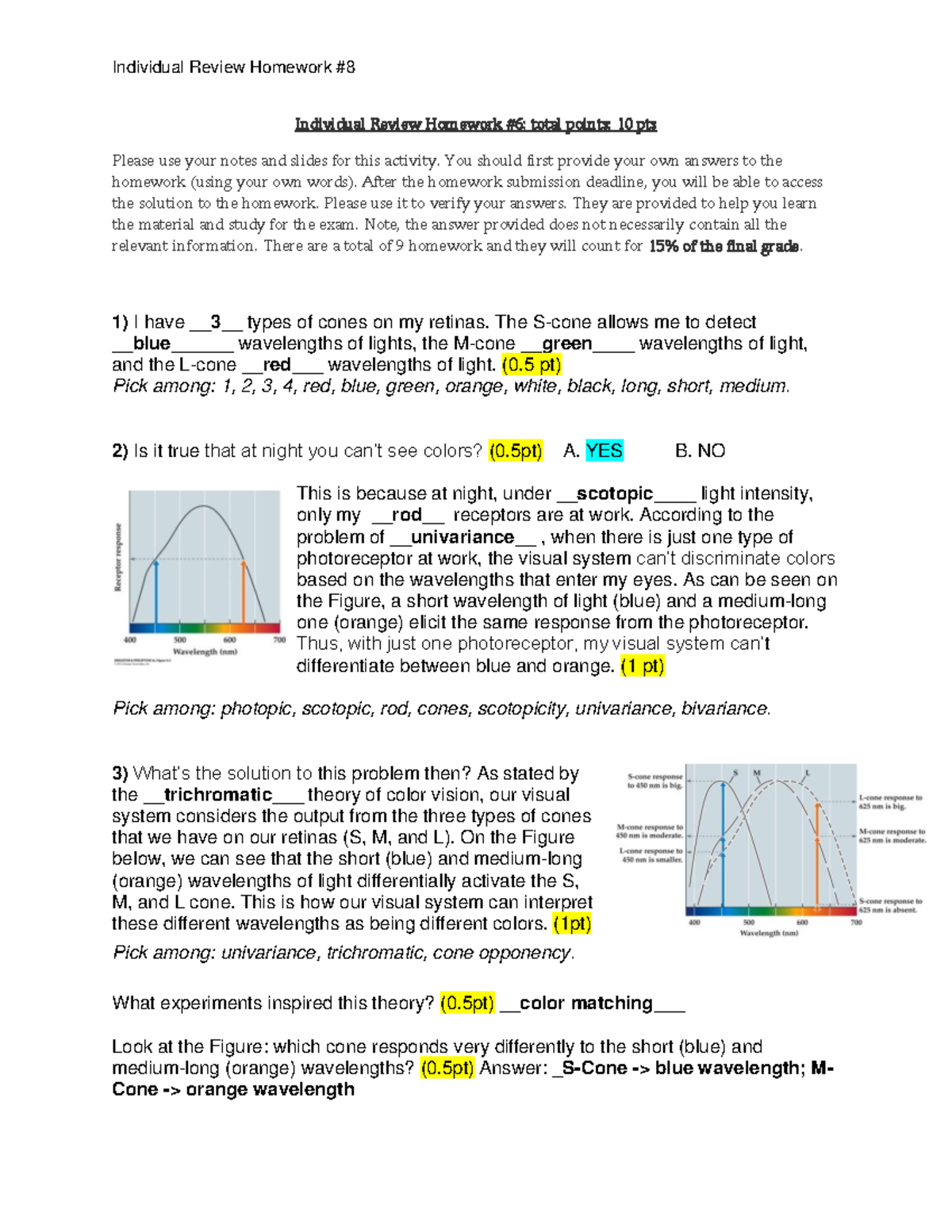 Individual Review Homework #8 - You should first provide your own ...