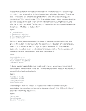 Public health Case scenario MCQ - Public health Case scenario MCQ سؤال ...