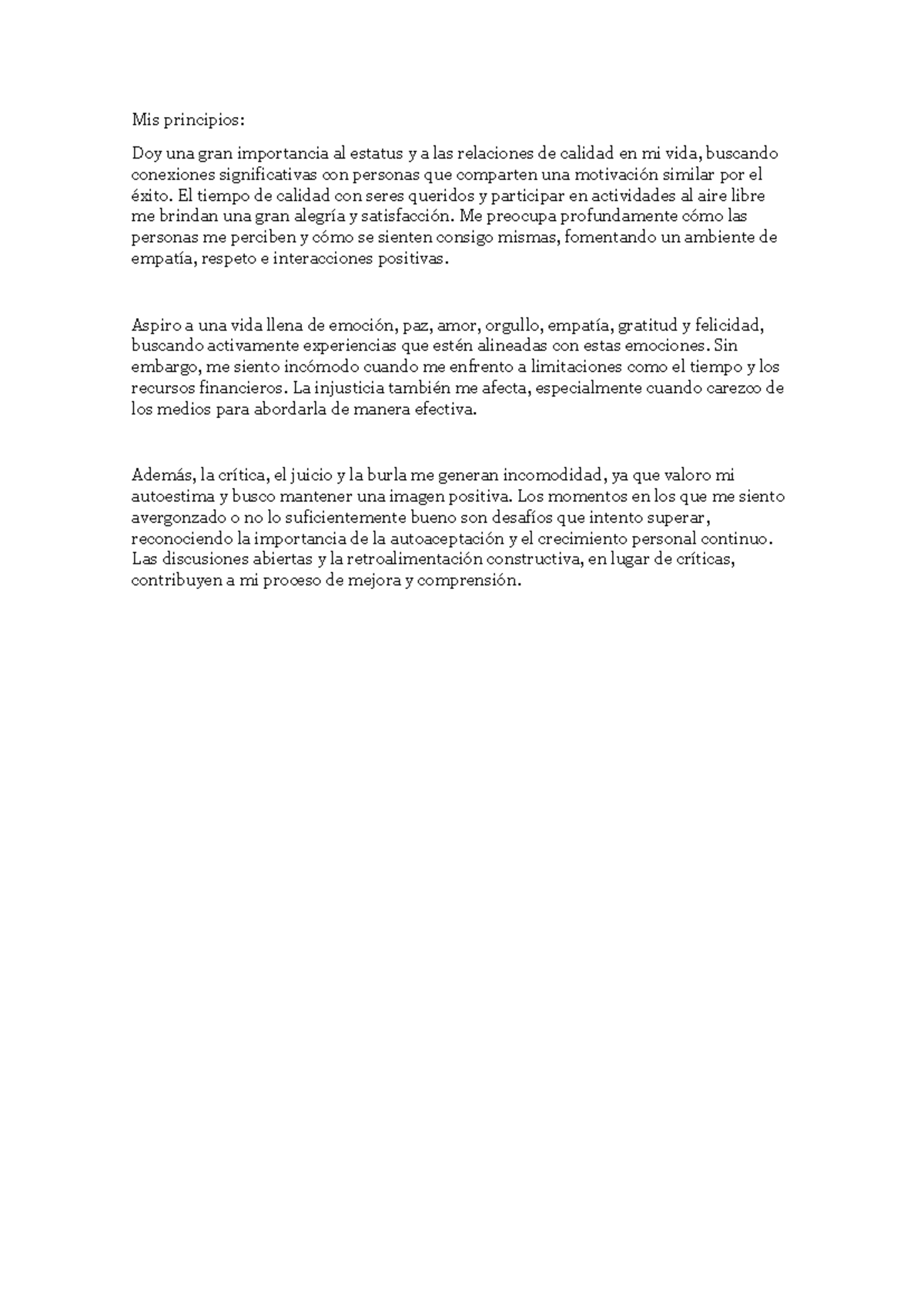 Mis principios The mountain is you - Mis principios: Doy una gran ...