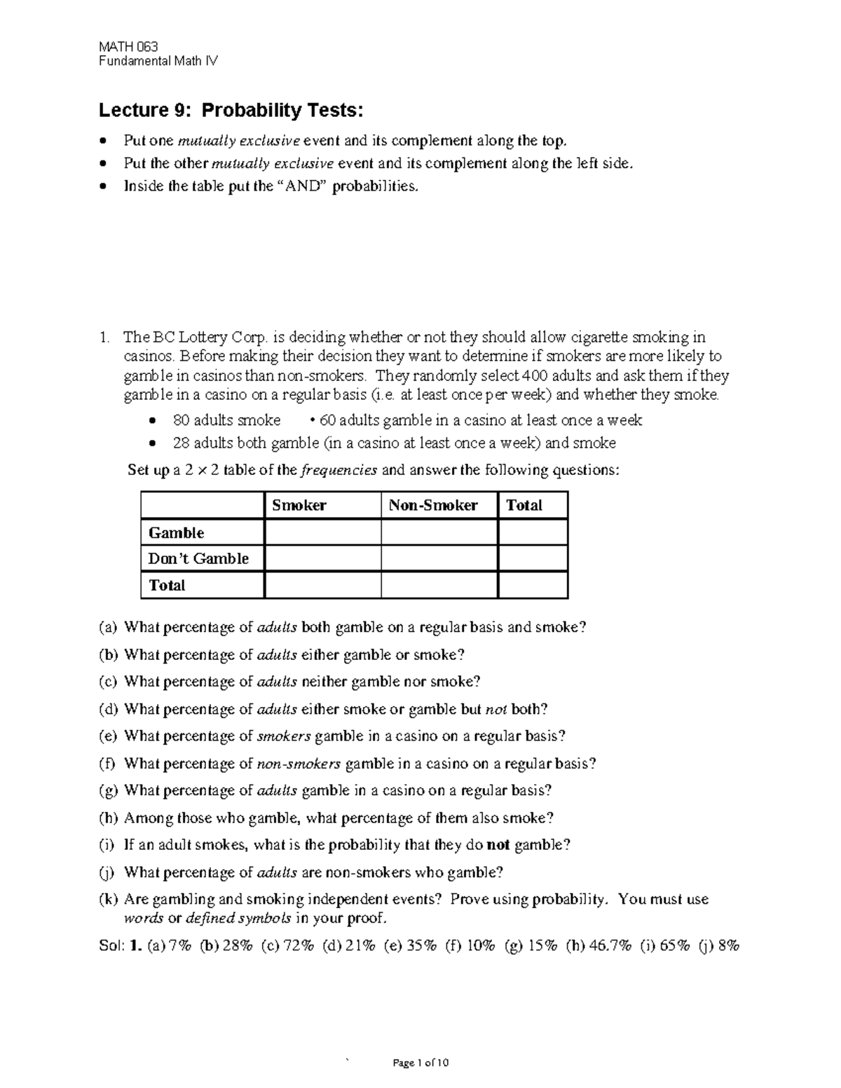 Lecture 9 MATH 063 - Winter 2021 Class (9) Keith S. - Fundamental Math ...