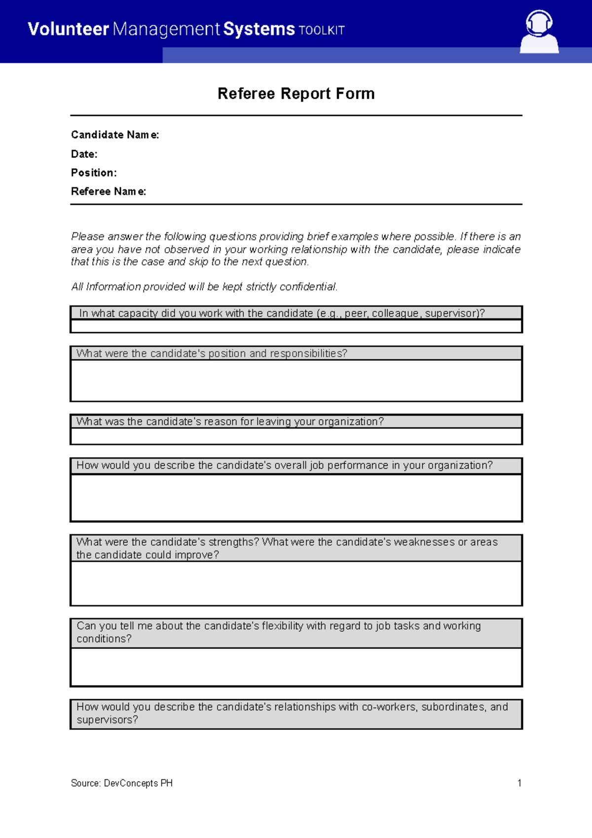 Referee-Report-Form - Template - Referee Report Form Candidate Name ...