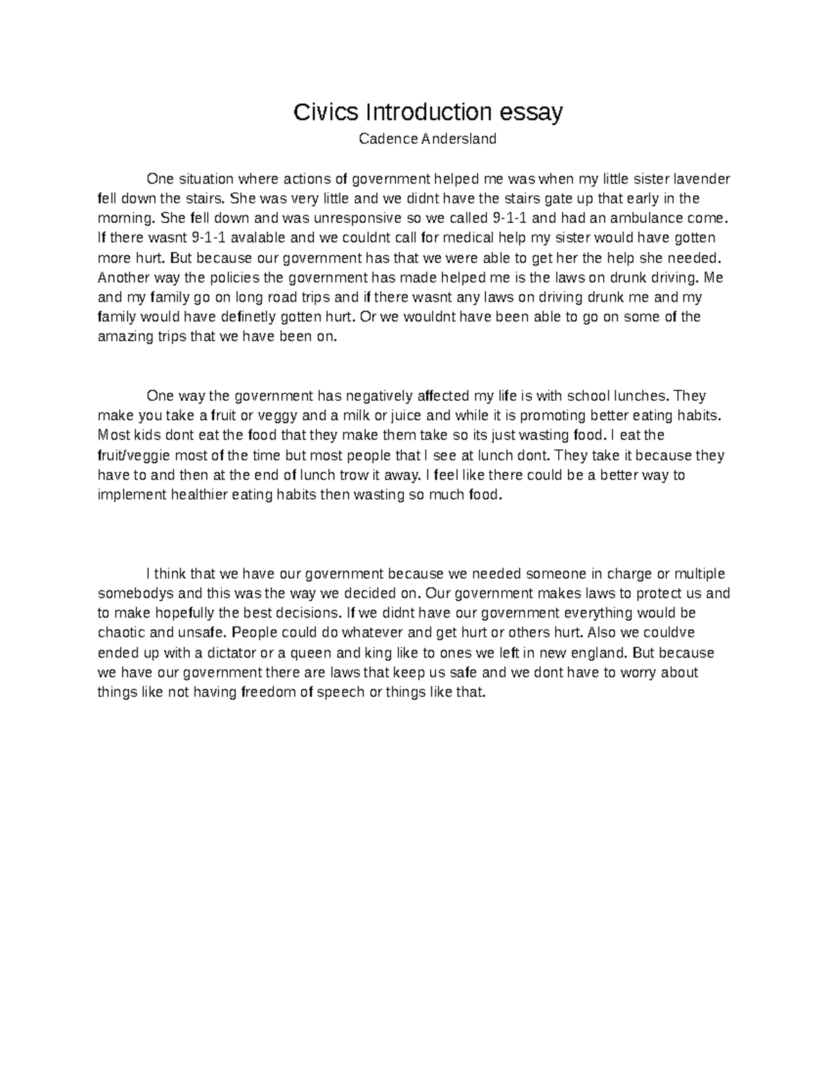 Civics Introduction essay - Google Docs - Civics Introduction essay ...