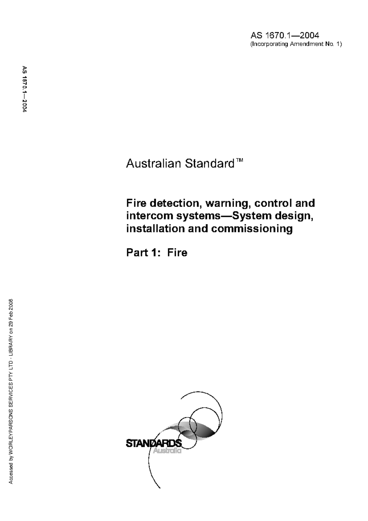 Pdfcoffee - AS 1670 2004 - (Incorporating Amendment No. 1) Australian ...