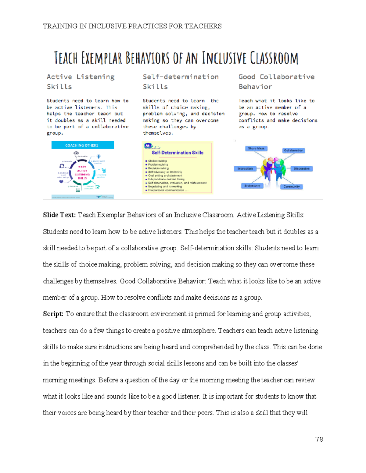 Need for Training in Inclusive Practices for Teachers of Inclusive ...