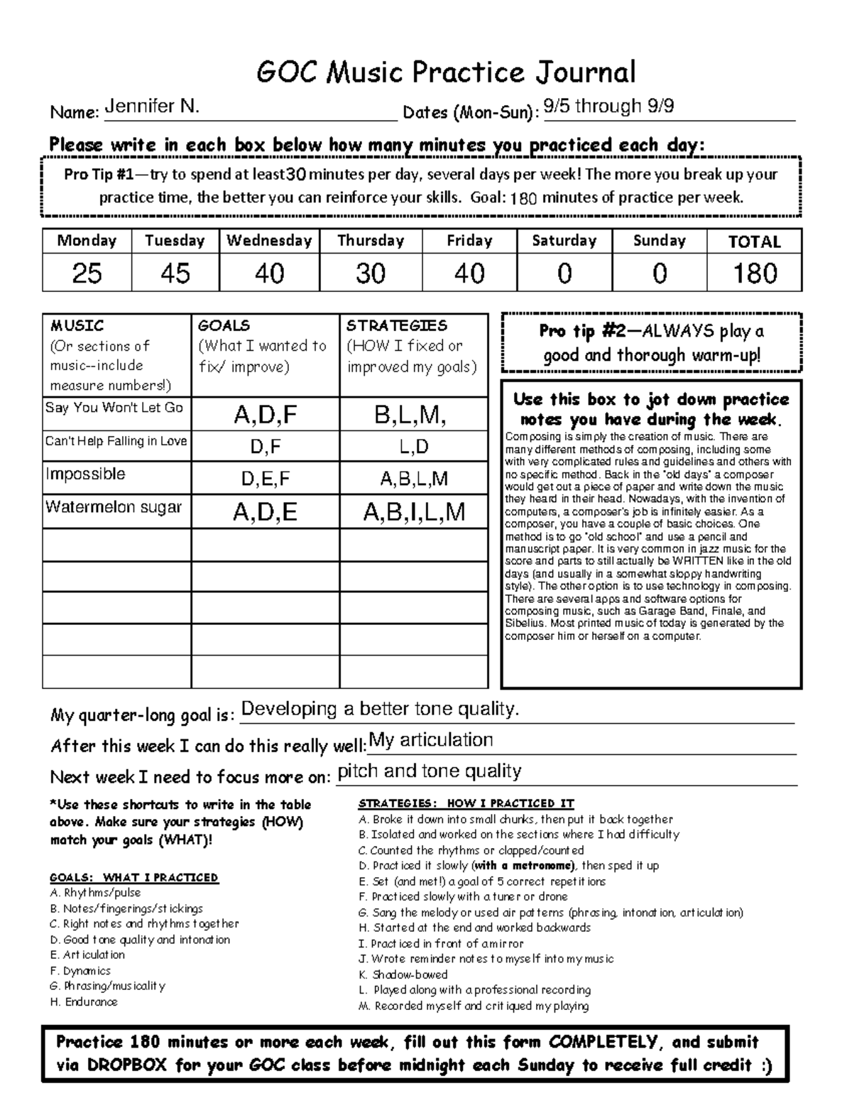 GOCMusic Practice Journal Template-Jen Jenn - CREEKLAND ORCHESTRA ...