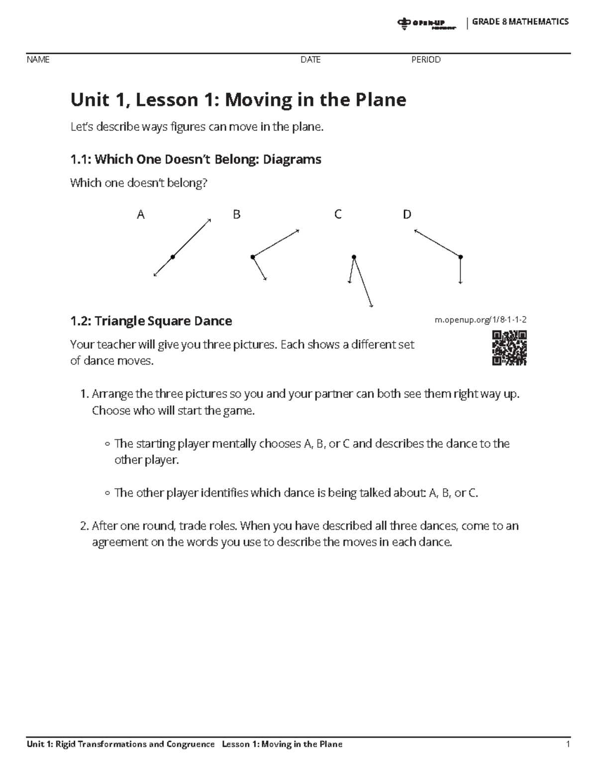 Math 8 Unit 1 - Complete Student Edition - m.openup/1/8-1-1- Unit 1 ...