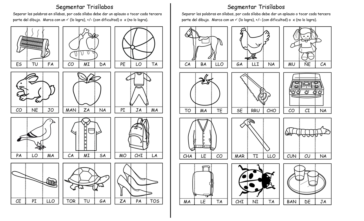 7. Segmenta Trisílabos - Segmentar Trisílabos Segmentar Trisílabos ...