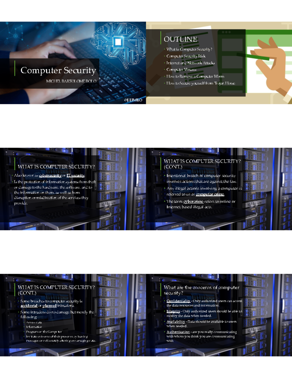 Lesson 4 Computer Security - Computer Security ####### MICHEL BARTOLOME ...