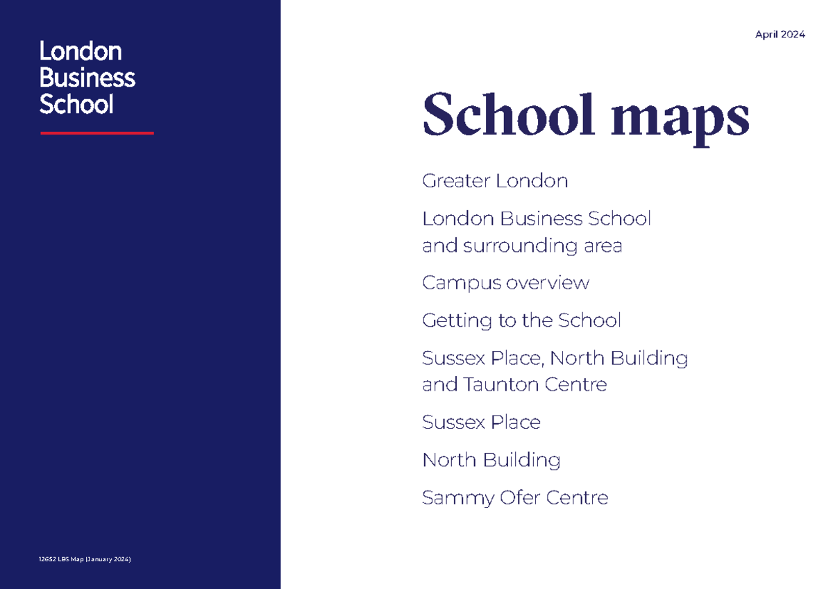 Campus Maps - April 24 - Note - School maps April 2024 Greater London ...
