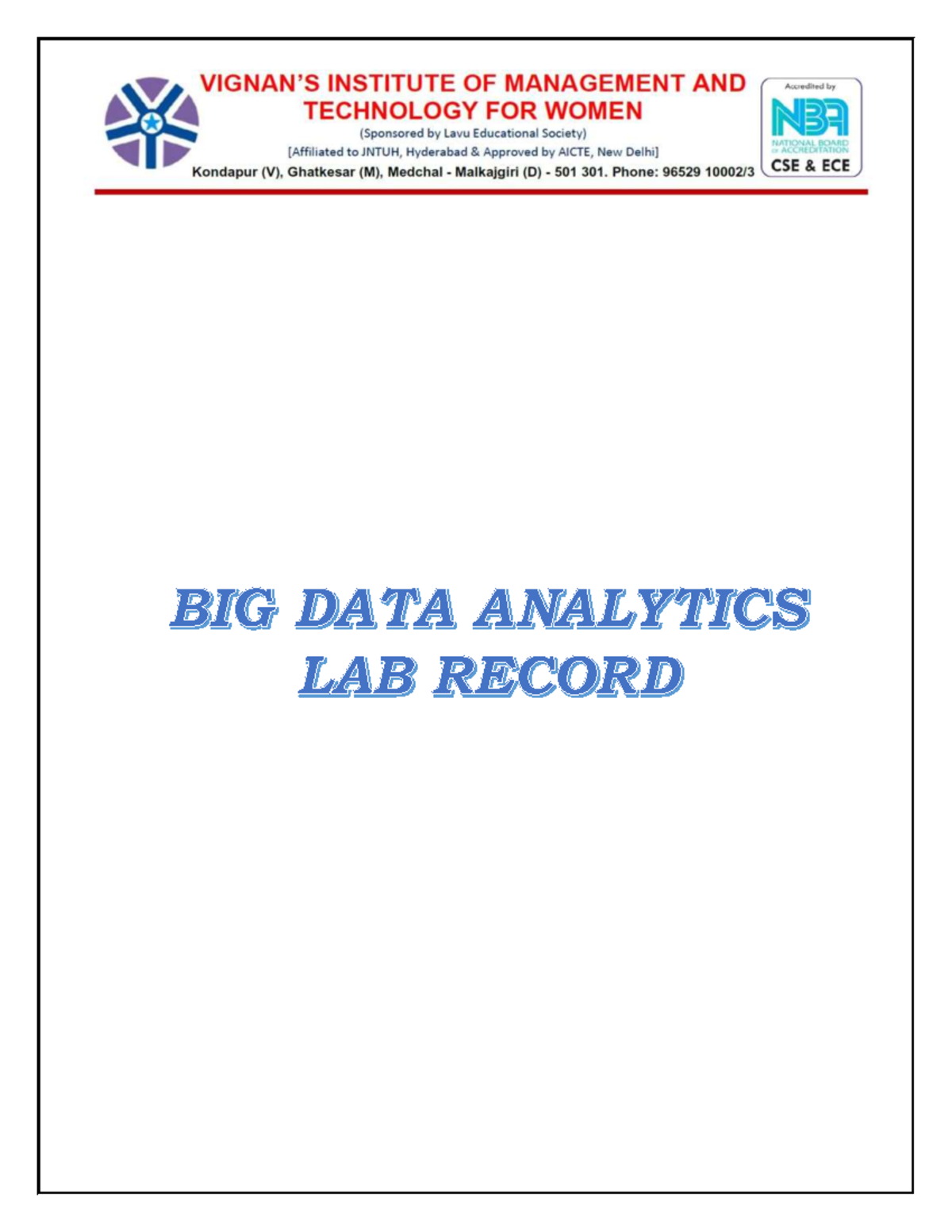 BDA LAB FOR Record - Write Hadoop Steps here Program: Installing HBase on Windows involves ...