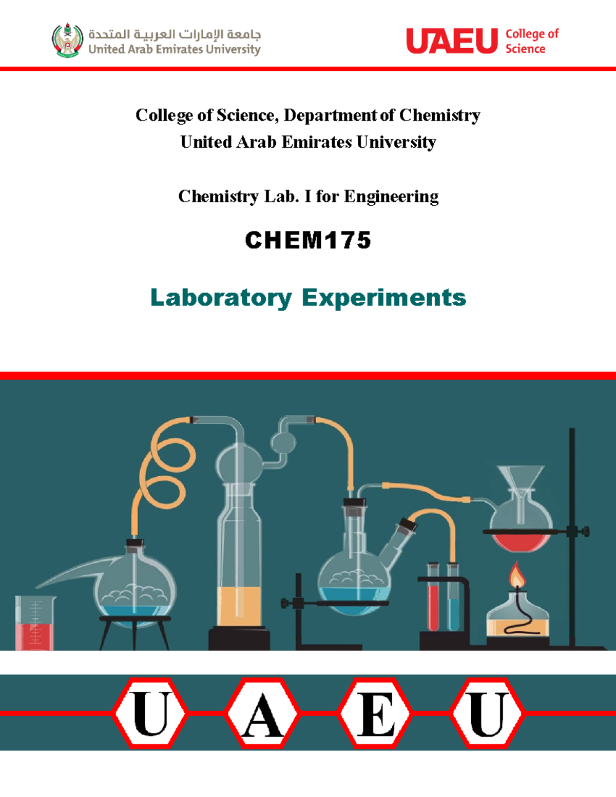 CHEM 175- LAB Manual 2023-2024 - College of Science, Department of ...