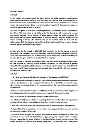 The Learning Delivery Modalities Course 2 is a task-oriented course ...