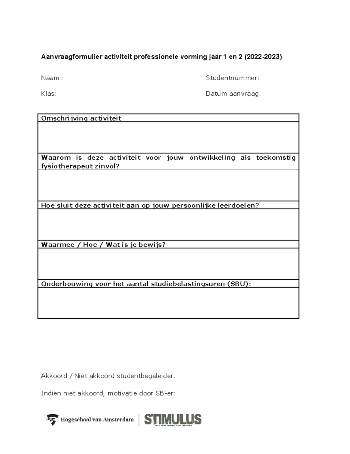 Aanvraagformulier PV activiteit (22-23) - Aanvraagformulier activiteit ...
