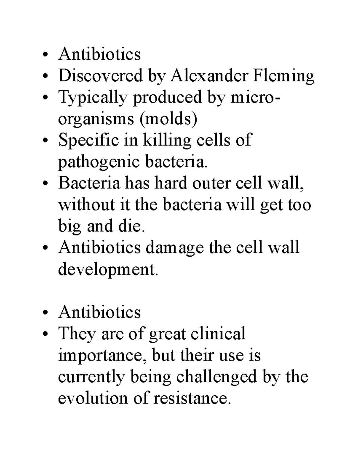 Antibiotics - Antibiotics Discovered by Alexander Fleming Typically ...
