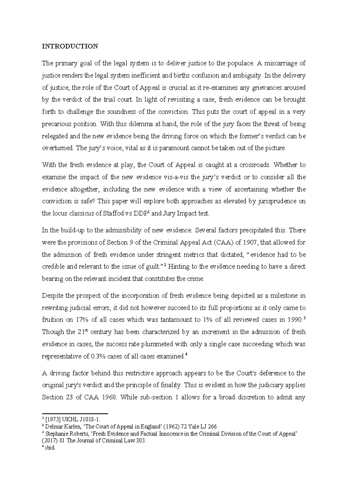 Stafford vs DPP - case law - INTRODUCTION The primary goal of the legal ...