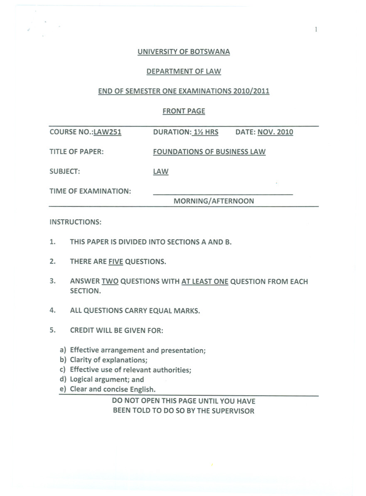 Null - Past exam paper - Introduction to contract law - Studocu