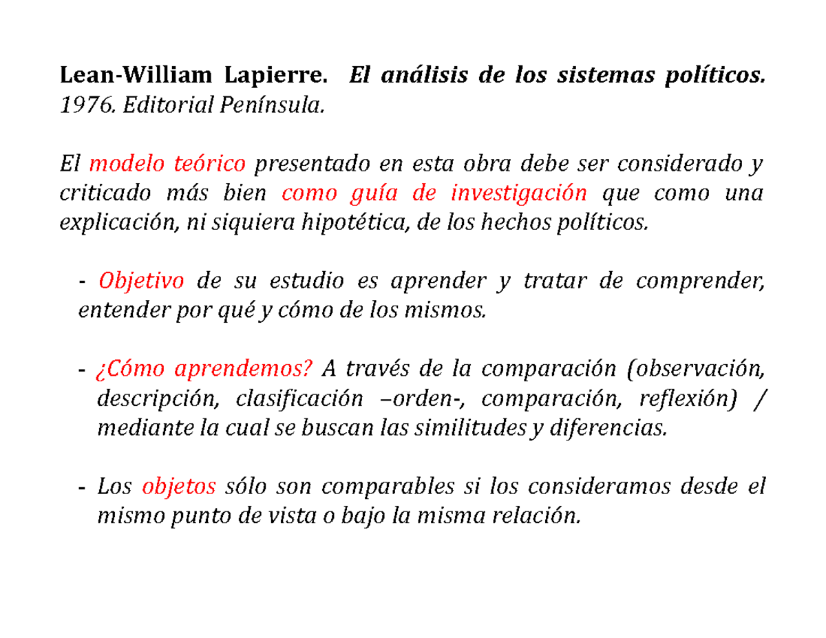 Lapierre I parte - SPC 2023-1 - Lean-William Lapierre. El análisis de ...