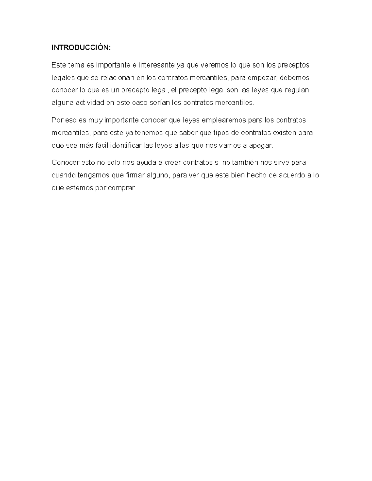 Preceptos legales relacionados con los contrstos mercantiles ...