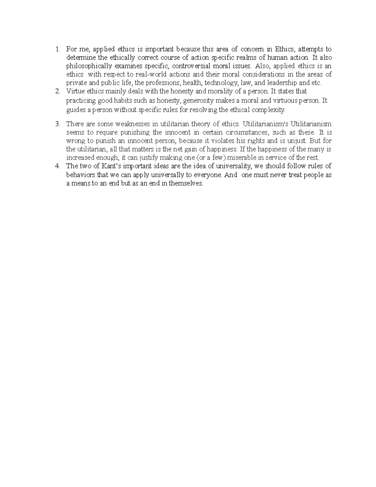 Ethics semis - Please see the file for your guide. - 1. For me, applied ...