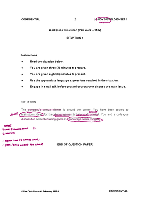 Script Work Simulation - GROUP 1 1. NUR SYAFIQAH BINTI MOHD SUKRI ...