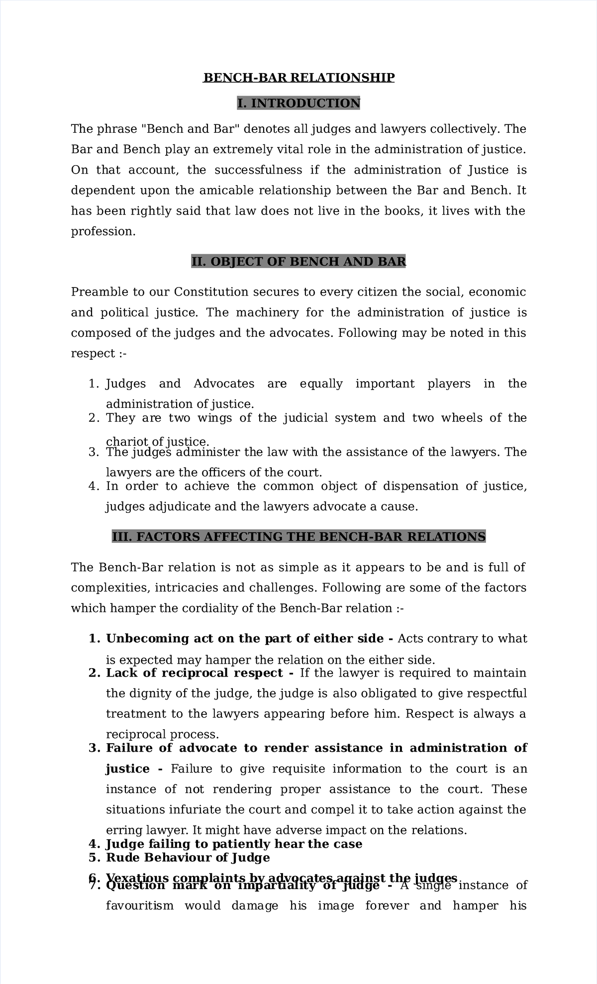 Bench-bar-relation - Read thses - BENCH-BAR RELATIONSHIPBENCH-BAR ...