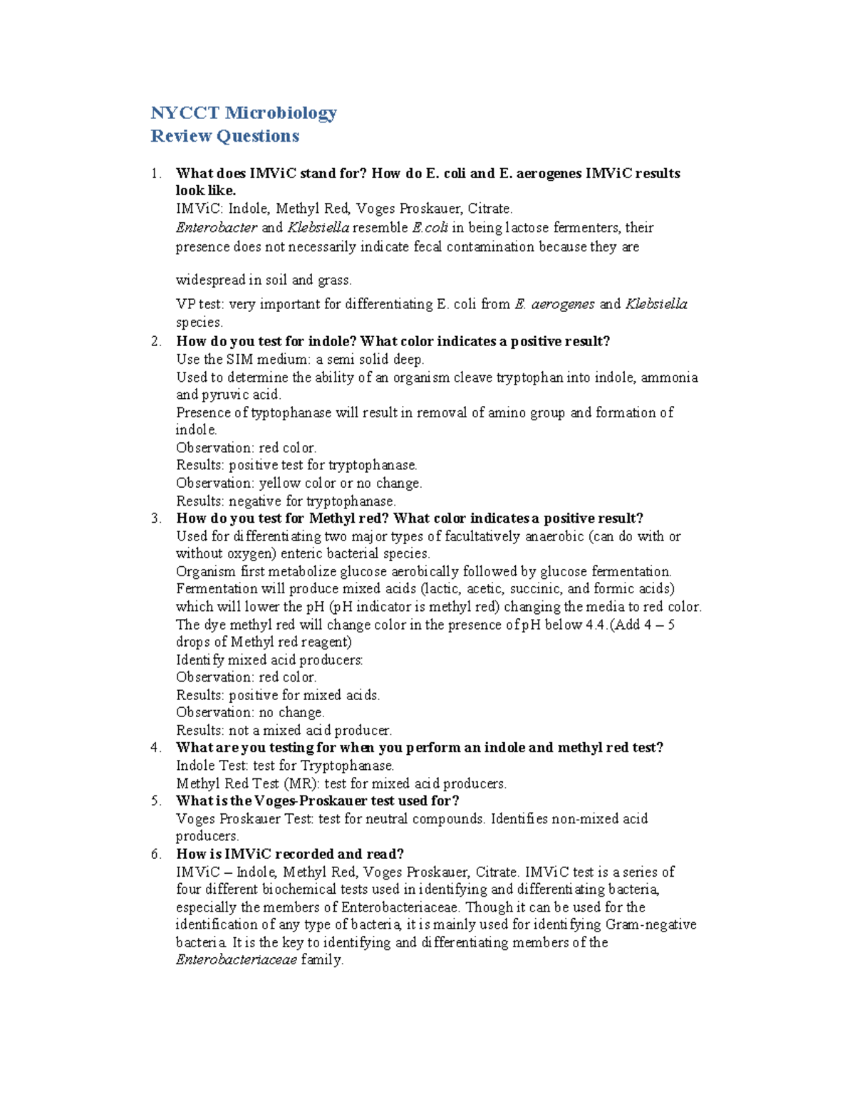 Micr Bio Review Questions - multitest systems. LAB 13 - NYCCT ...