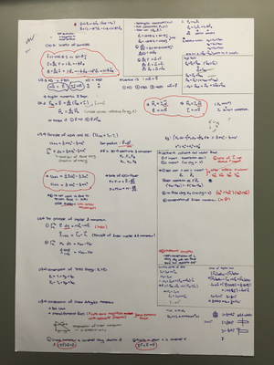Dynamics - Cheat sheet - MA1001 - Studocu