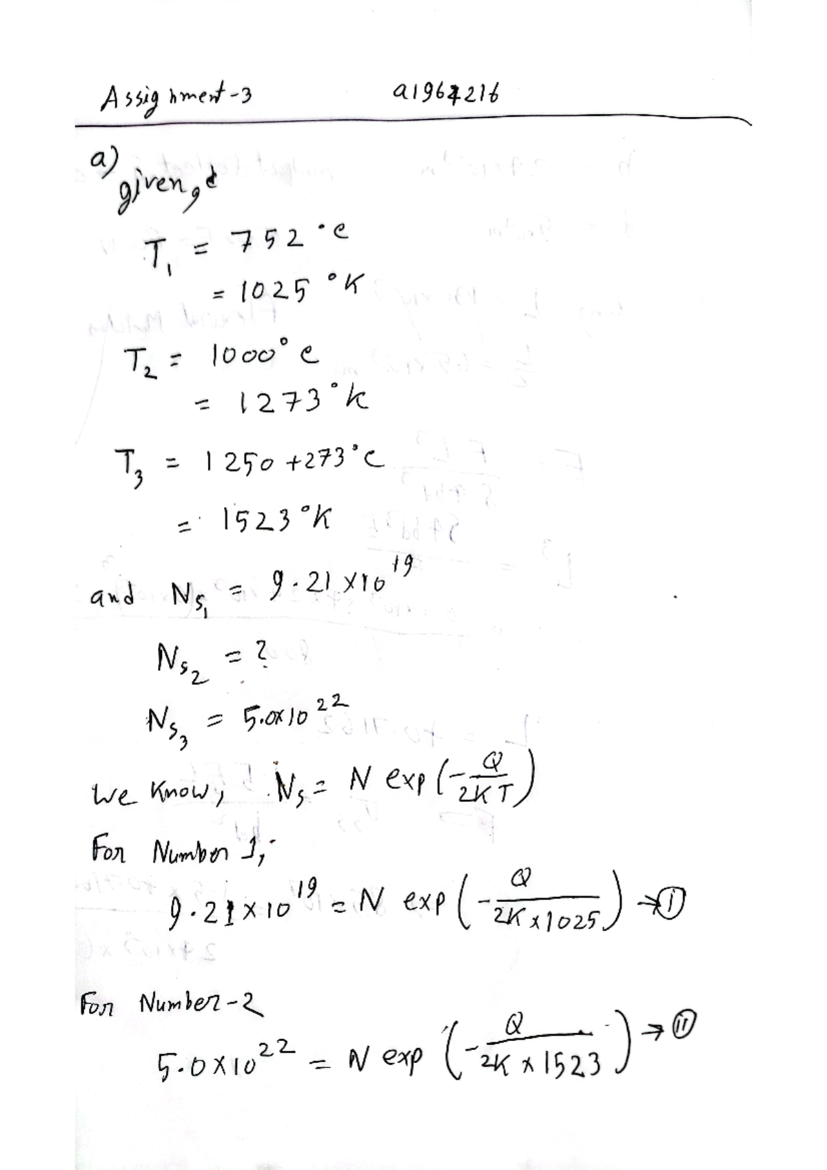 Written 3 - yhhhh jbjh hbhb hbb - a1964216 a) given, .C 1025 T2 C 1273 ...