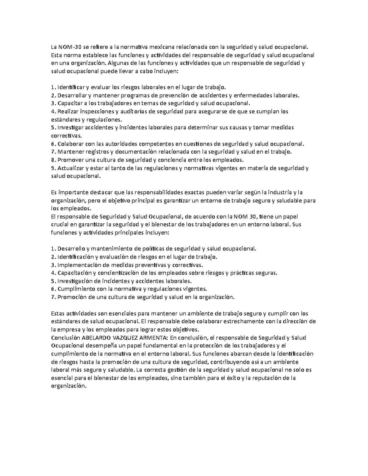 Nom 30 - Nom 30 - La NOM-30 se refiere a la normativa mexicana ...