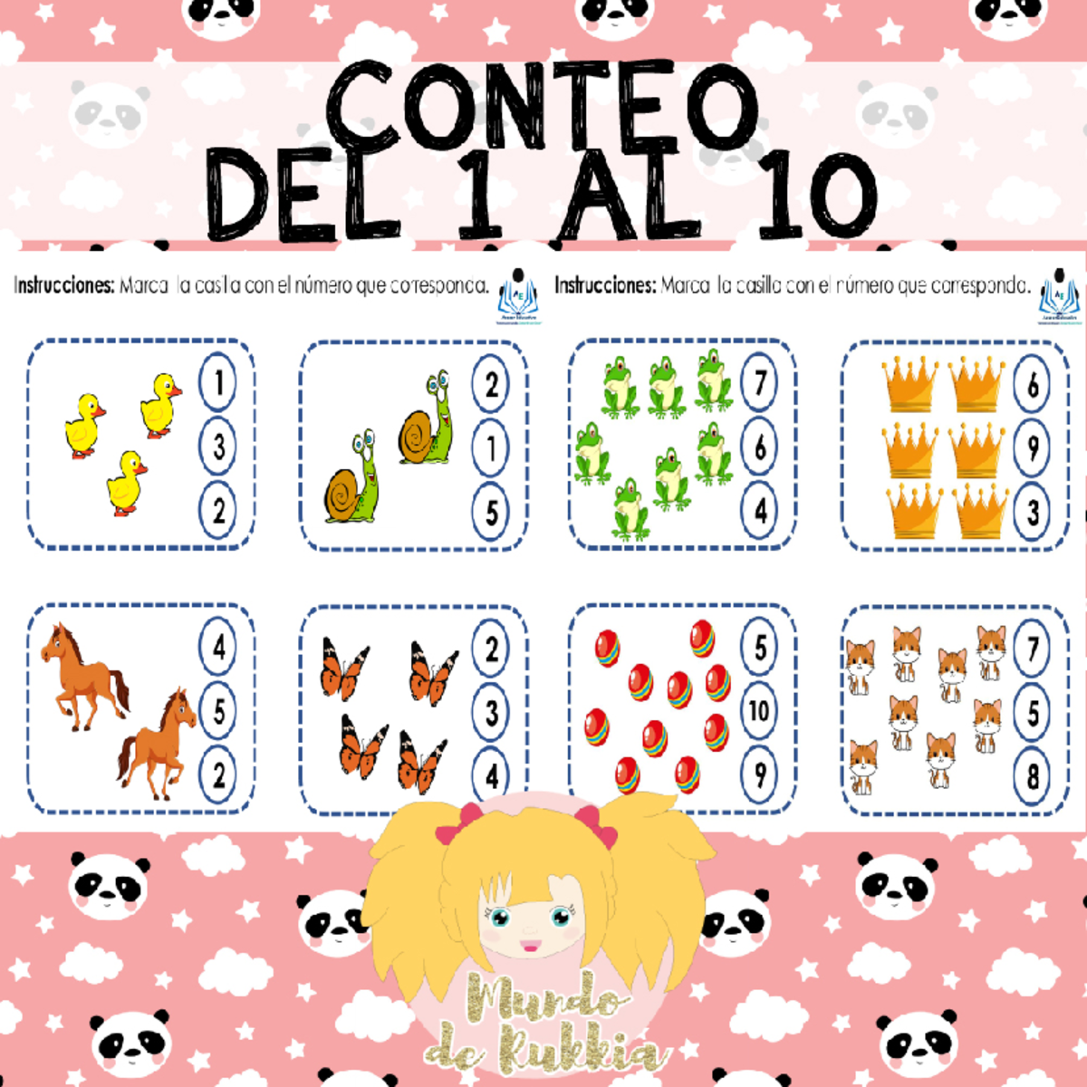 Trazos - CONTEO 10 Instrucciones: Marca la casilla con el número que ...