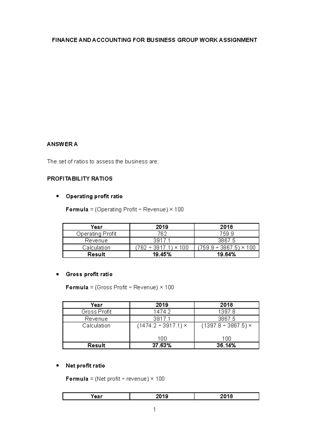 Group Work B FAB Assignment - FINANCE AND ACCOUNTING FOR BUSINESS GROUP ...