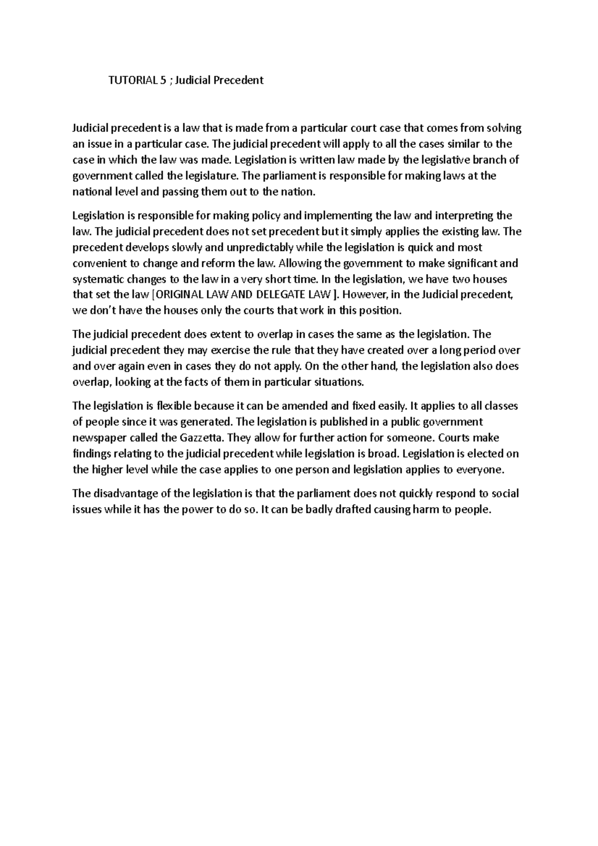 2573306 Ntuli Sandiswa Tuesday tutorial - TUTORIAL 5 ; Judicial ...