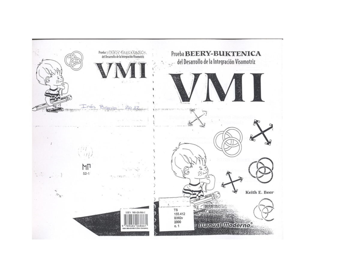 4. Manual VMI-2 - evaluación - terapia ocupacional - Studocu