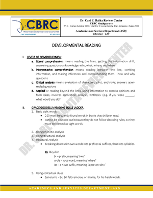 Grade 8-national reading program - CATCH-UP FRIDAYS TEACHING GUIDE (FOR ...