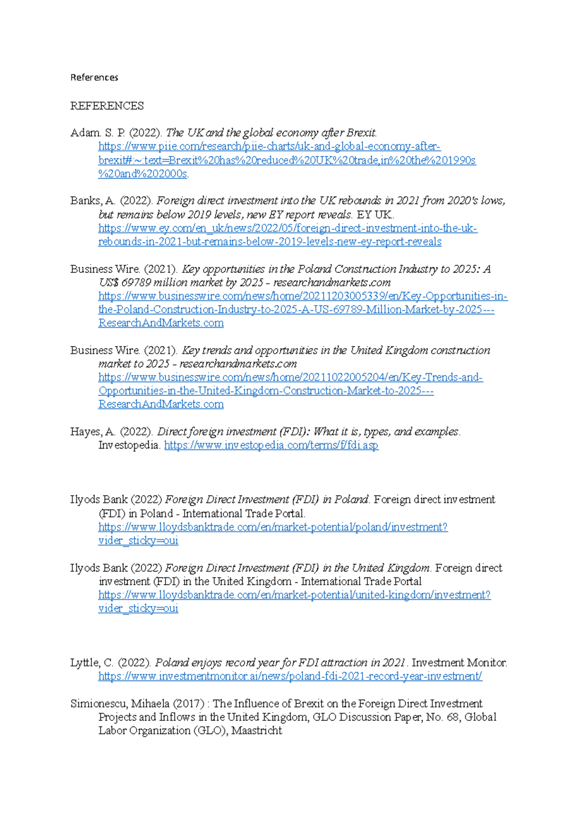 References - References REFERENCES Adam. S. P. (2022). The UK and the ...