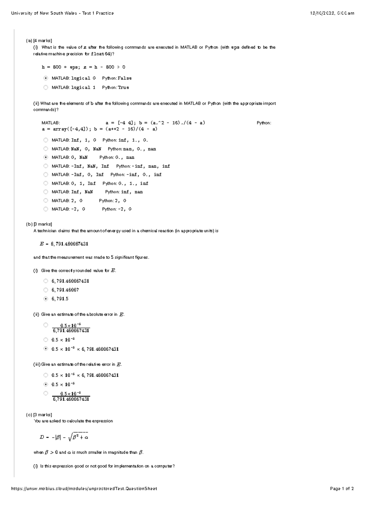 Combinepdf - PRACTICE TEST - unsw.mobius/modules/unproctoredTest ...