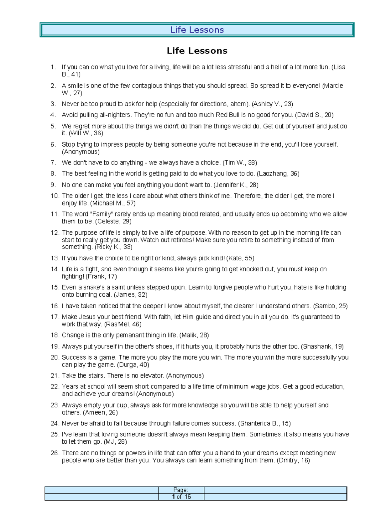 Kupdf - Mini notes for hr - Life Lessons If you can do what you love ...