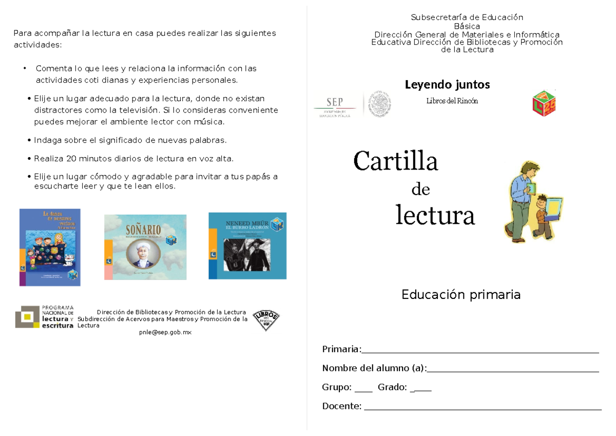 Cartilla de Lectura Primaria 2013 - Para acompañar la lectura en casa ...