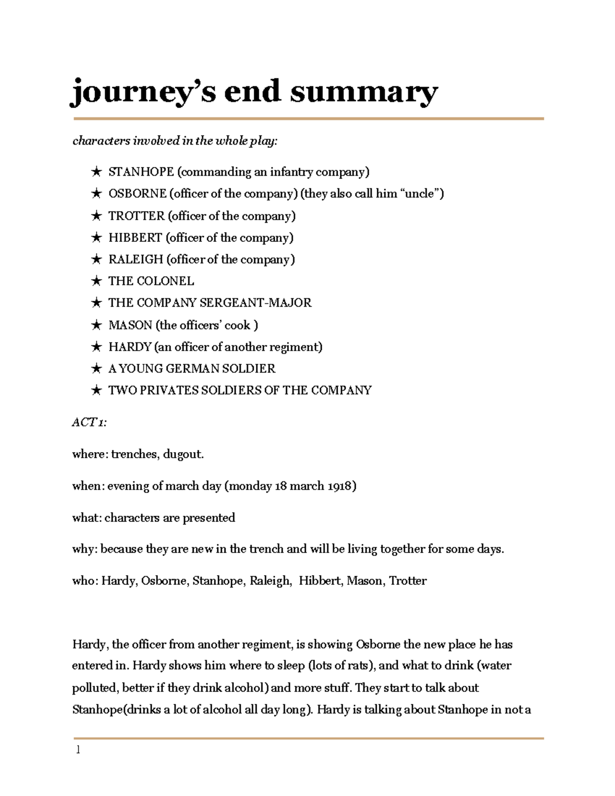 Is Stanhope A Good Leader Journey S End at Luther Keith blog