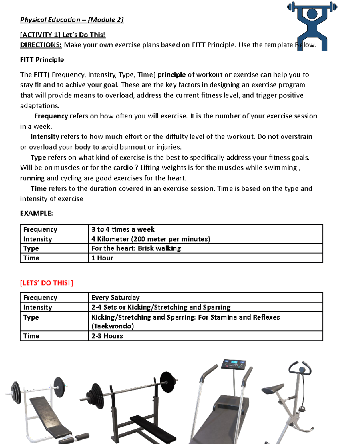 Lecture Note 1 in Physical Education - Physical Education – [Module 2 ...