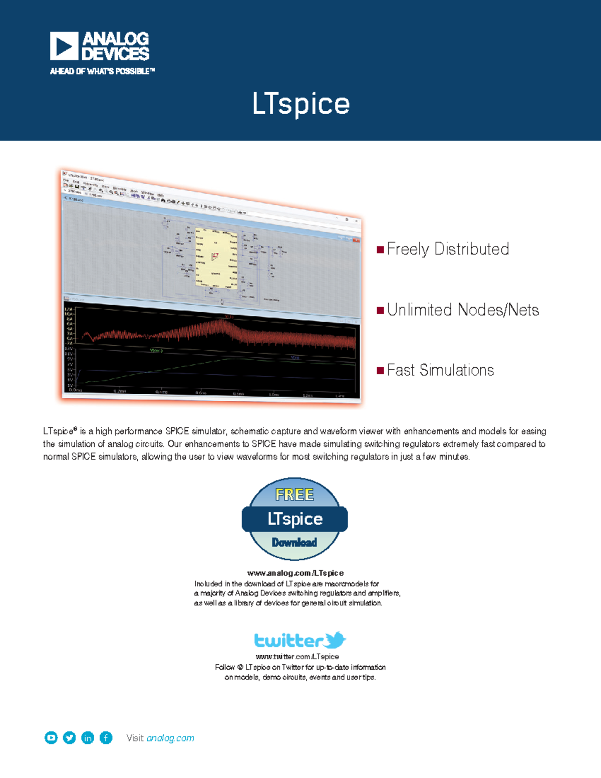LTspice Shortcut Flyer - LTspice LTspicethe simulation of analog circuits. Our enhancements to ...