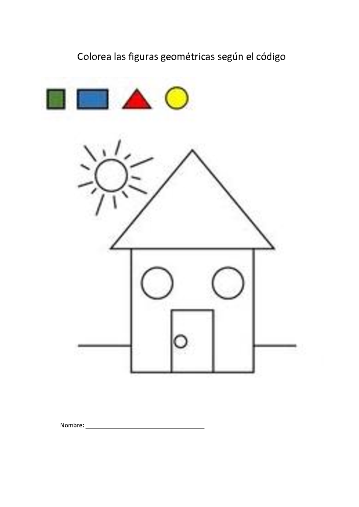 Colorea las figuras geométricas según el código - Matemática Básica ...