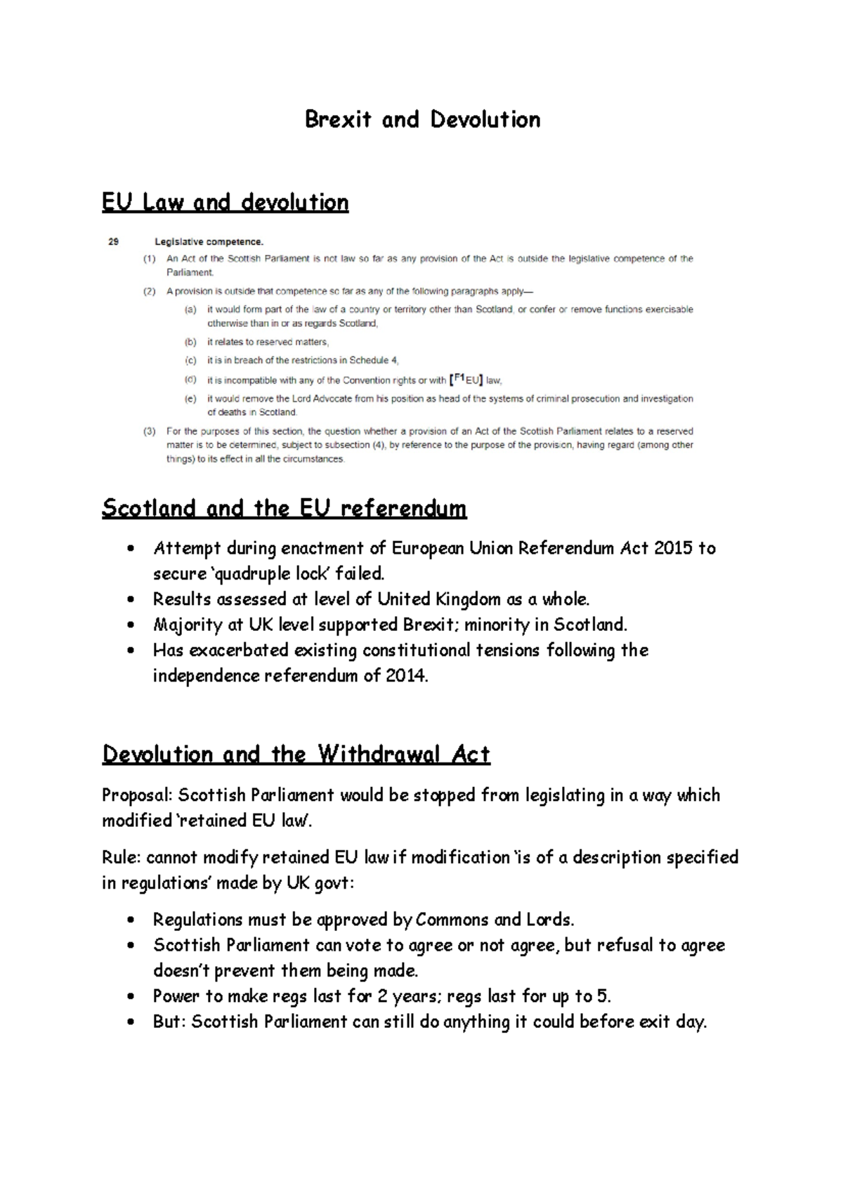 26. Brexit and Devolution - Brexit and Devolution EU Law and devolution ...