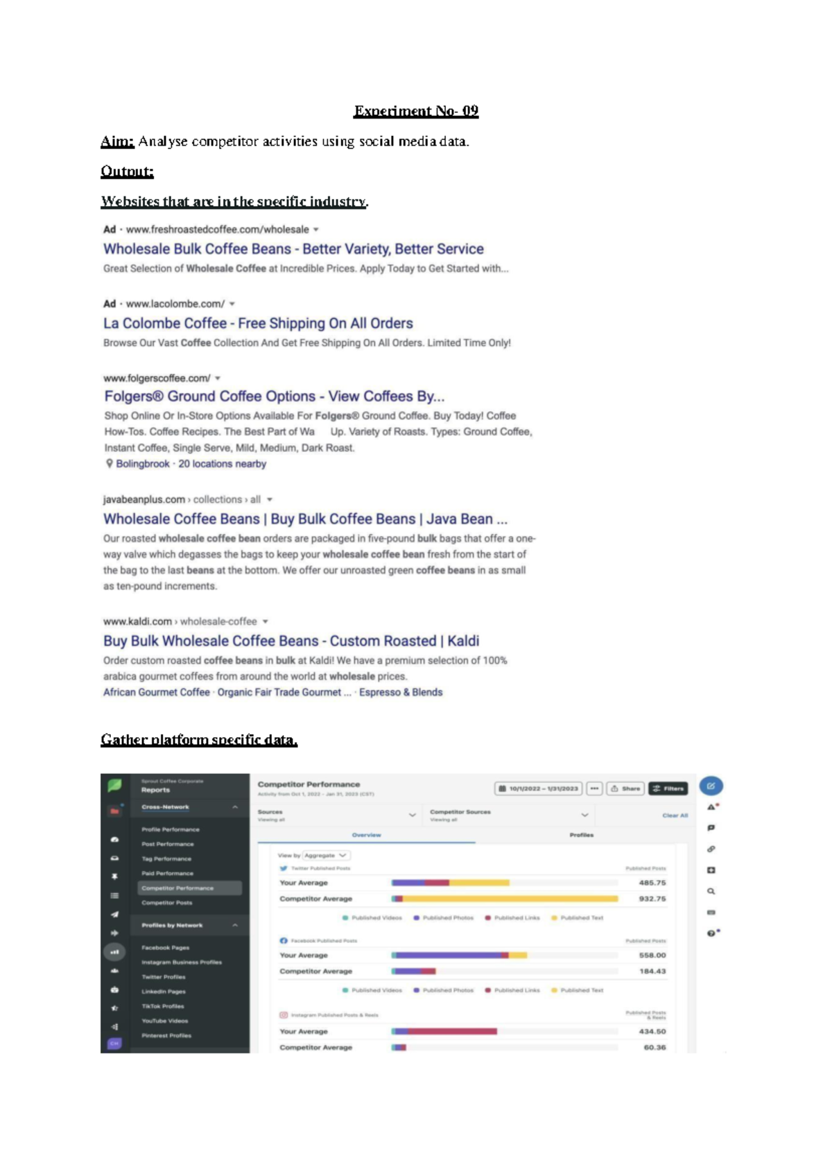 SMA Experiment No- 09 - SMA EXP 9 - Social Media Analytics - Experiment No- 09 Aim: Analyse ...