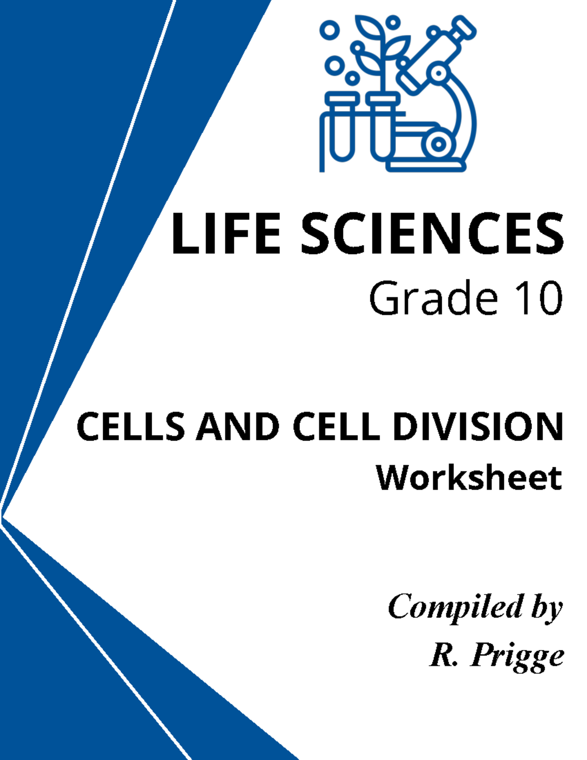 Gr10-Life Sci Cellsand Mitosis Worksheet - LIFE SCIENCES CELLS AND CELL ...