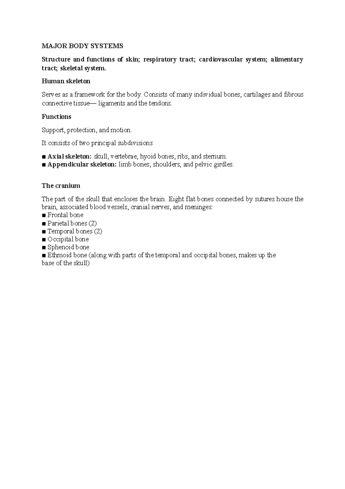 Major BODY Systems - good for revision - Medical Physiology - JKUAT ...