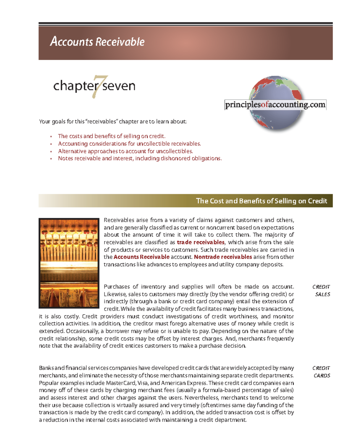 Chapter 7 - acctg - Accounts Receivable The Cost and Benefits of Selling on Credit Receivables ...