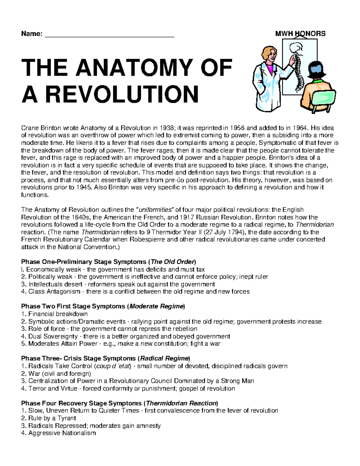 Brintons Anatomy of a Revolution - Name ...